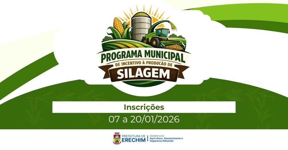 Inscrições para o Programa Municipal de Incentivo à Produção de Silagem ...